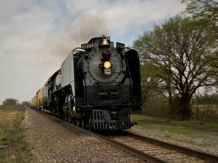 Union Pacific Steam Engine Rolls Across Eastern Oklahoma