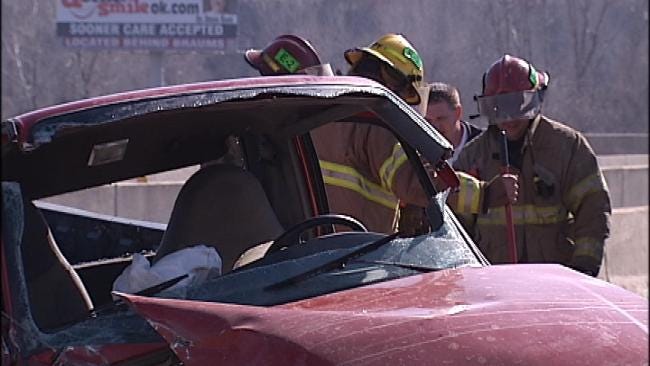 Woman Injured In Sand Springs Street Sweeper Crash