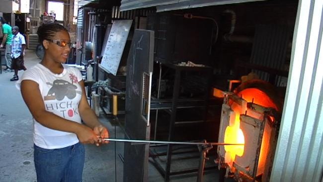 Tulsa Boys & Girls Club Students Get Lesson In Glass Blowing