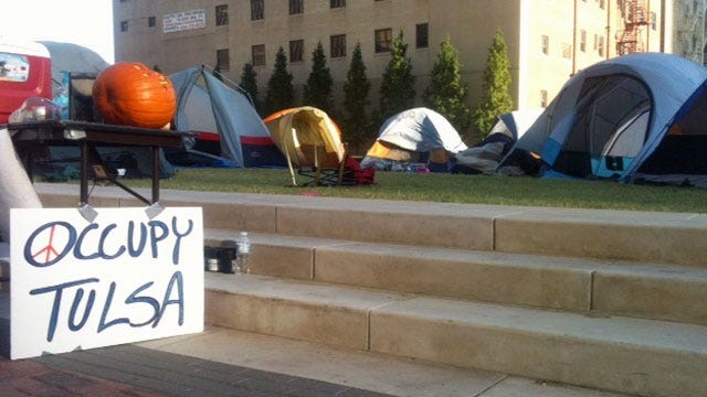 City Shuts Off Power At Scene Of 'Occupy Tulsa' Protest