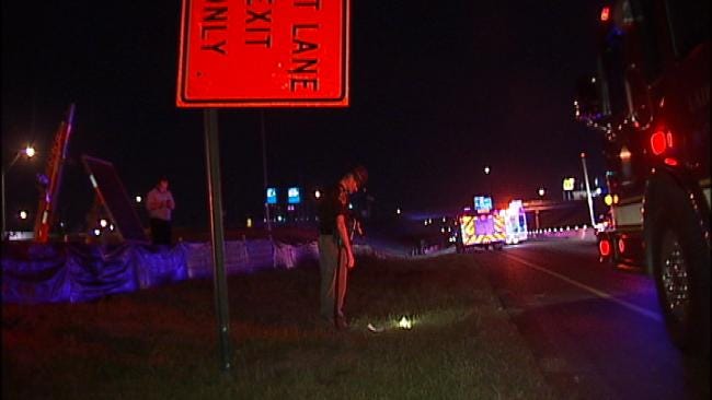 Man Killed After Truck Overturns, Hits Sign, Guardrail On I-244