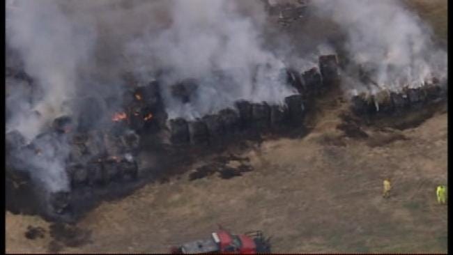 Firefighter Treated For Heat Exhaustion After Oologah Grass Fire