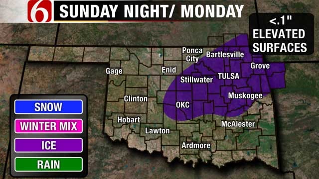 Warm Weekend In Green Country Ends With Monday's December Chill
