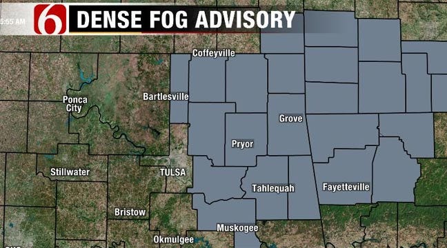 Dense Fog Advisory In Effect For Parts Of Northeastern Oklahoma