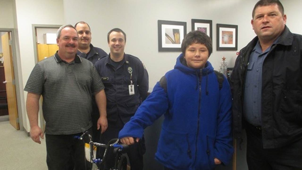 Prison Guards Give Hominy School Student A Bicycle For Christmas