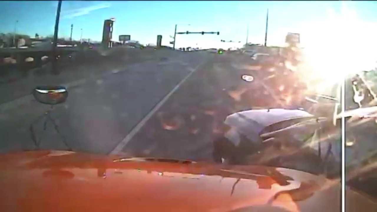 Police Driver Waved Into Traffic Hits Tulsa School Bus