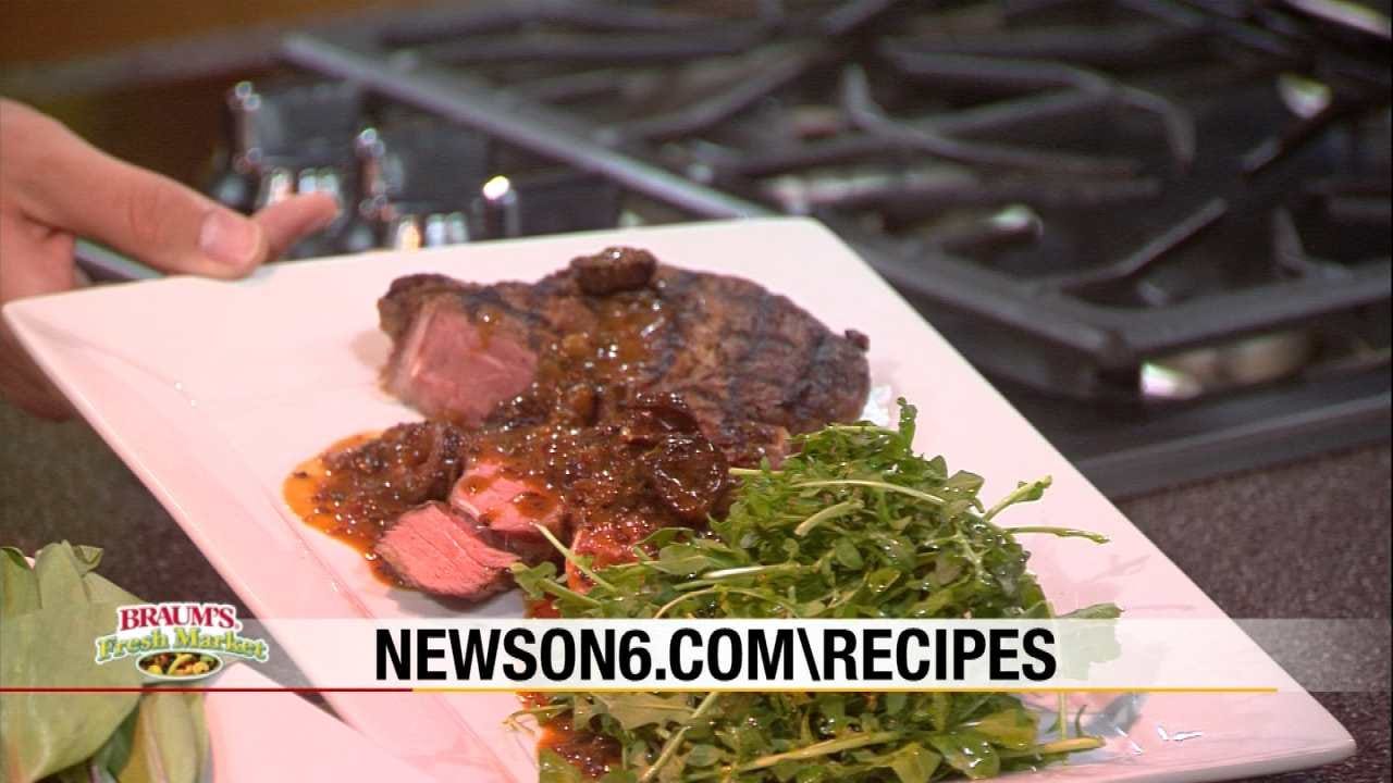 Grilled Rib Eye With Ramp Mostarda