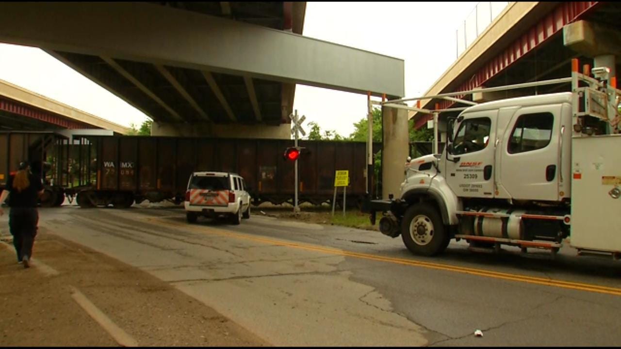 Train Derailment Blocks Downtown Tulsa Street