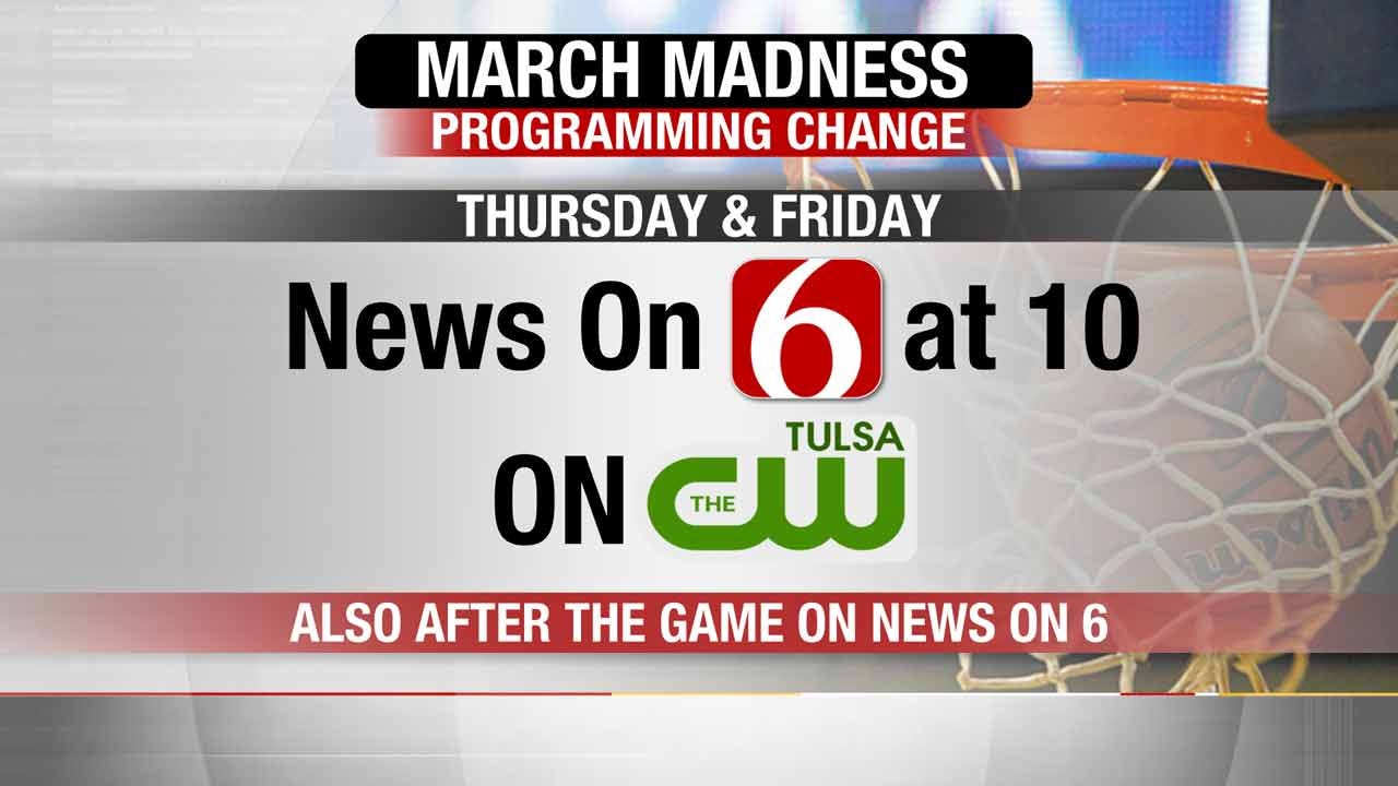 Programming Note: News On 6 at 10 To Air On KQCW During March Madness