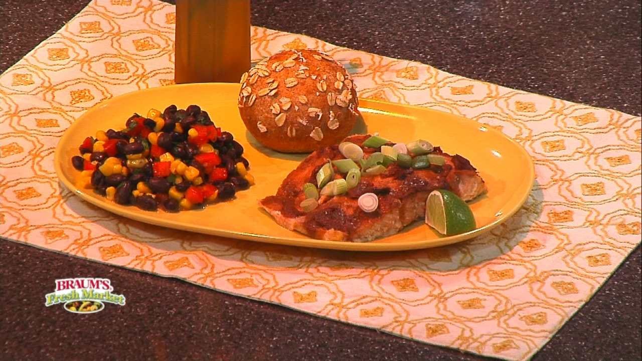 Raspberry Chipotle Glazed Salmon