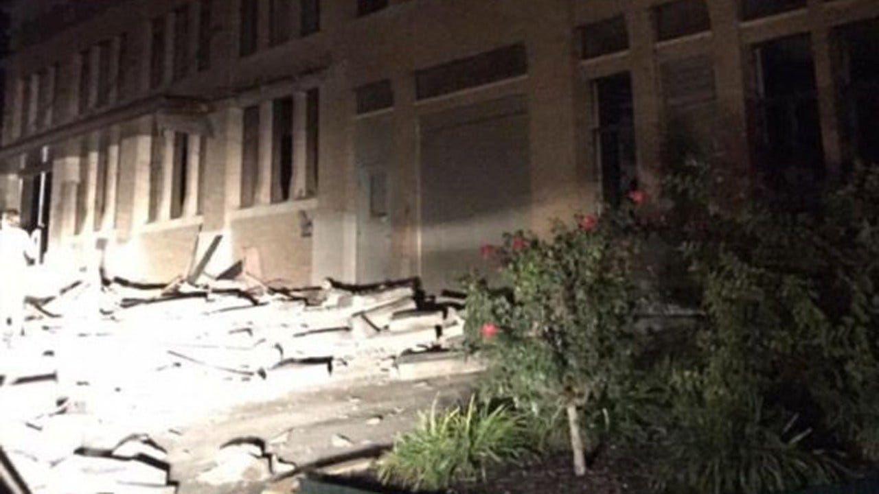 Earthquake Causes Major Damage In Downtown Cushing