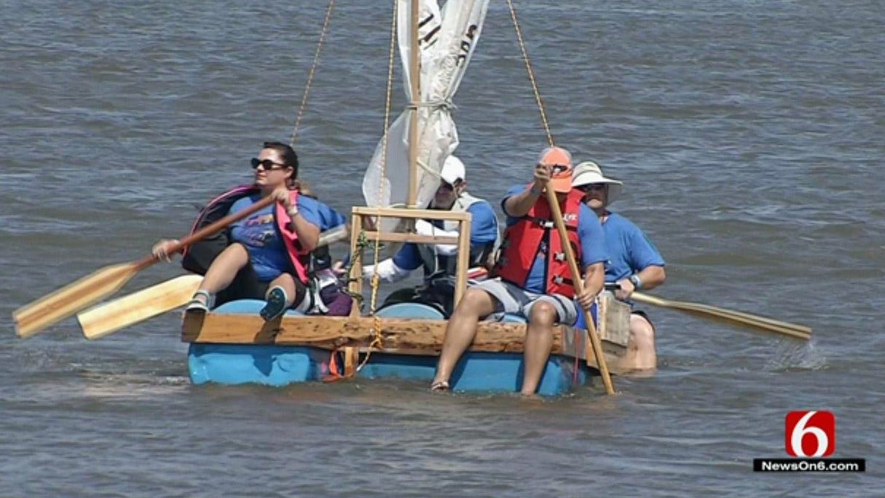 Tulsa's Great Raft Race Brings 200 Watercraft To Arkansas River