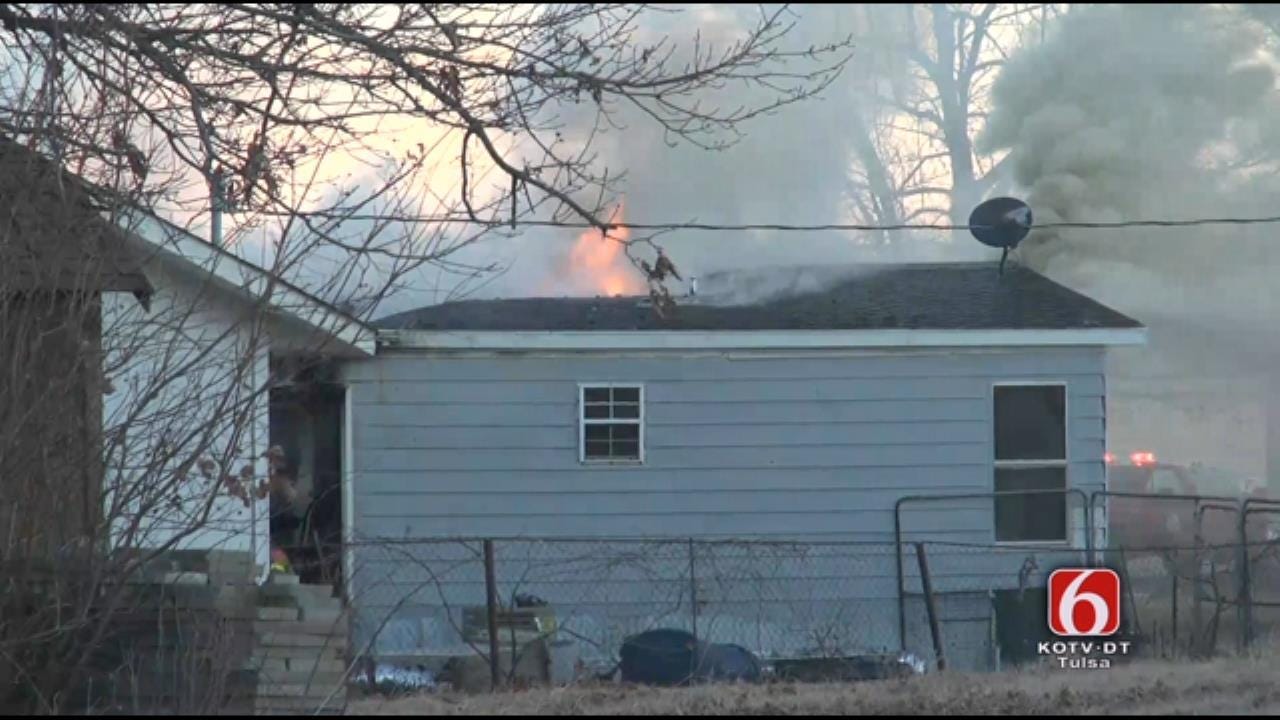 Fire Destroys Home In Ramona