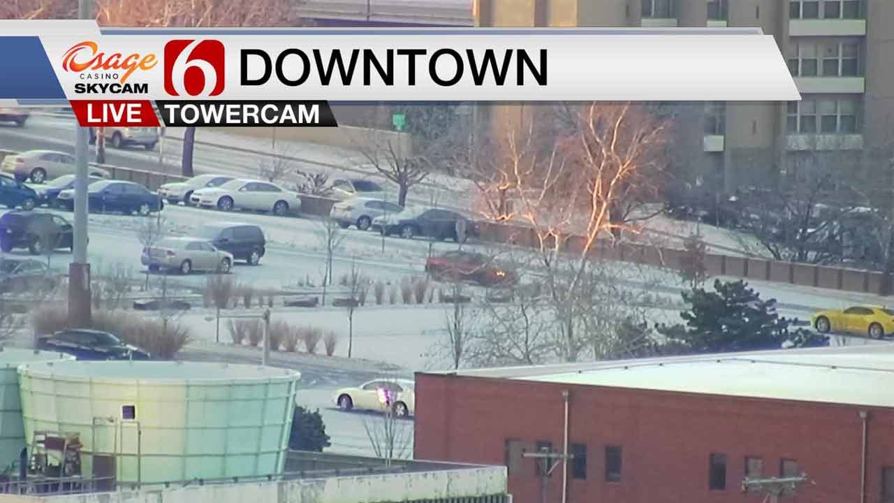 'Very Unusual' Snow Falls On Small Part Of Downtown Tulsa