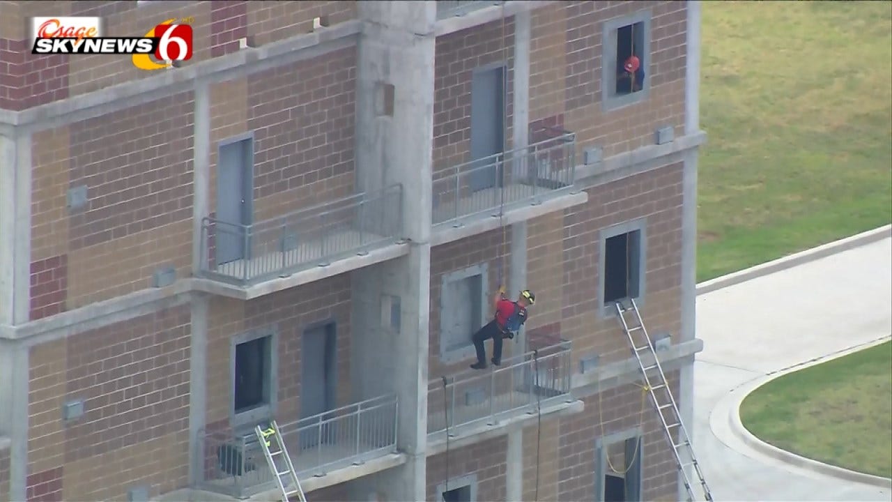 Tulsa Fire Cadets Learn High Rise Rescue Skills