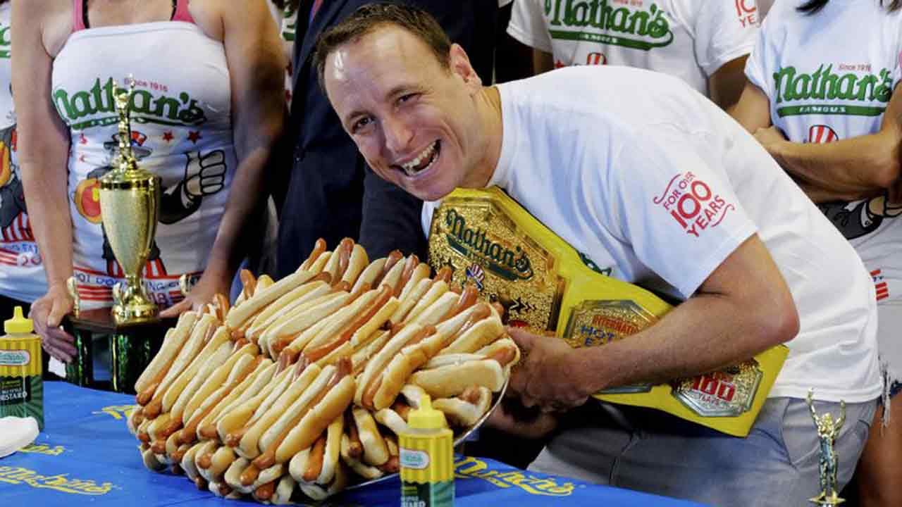 Get Ready To Gobble! Eating Titans Take On Hot Dog Contest