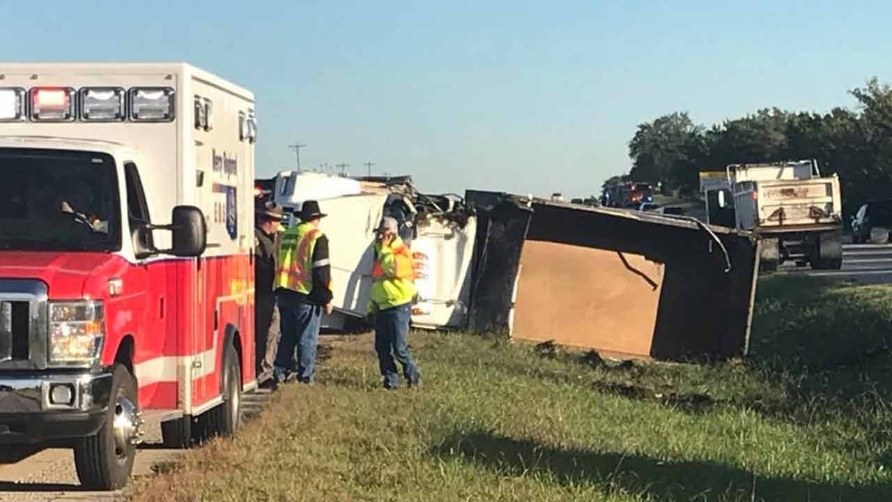 Semi, Dump Truck Crash On Highway 75 Near 211th Street South