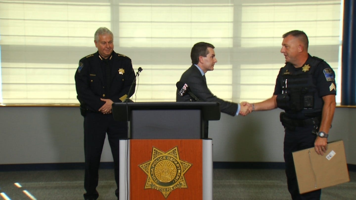 Tulsa Police Officer Honored After Being Shot By Suspect