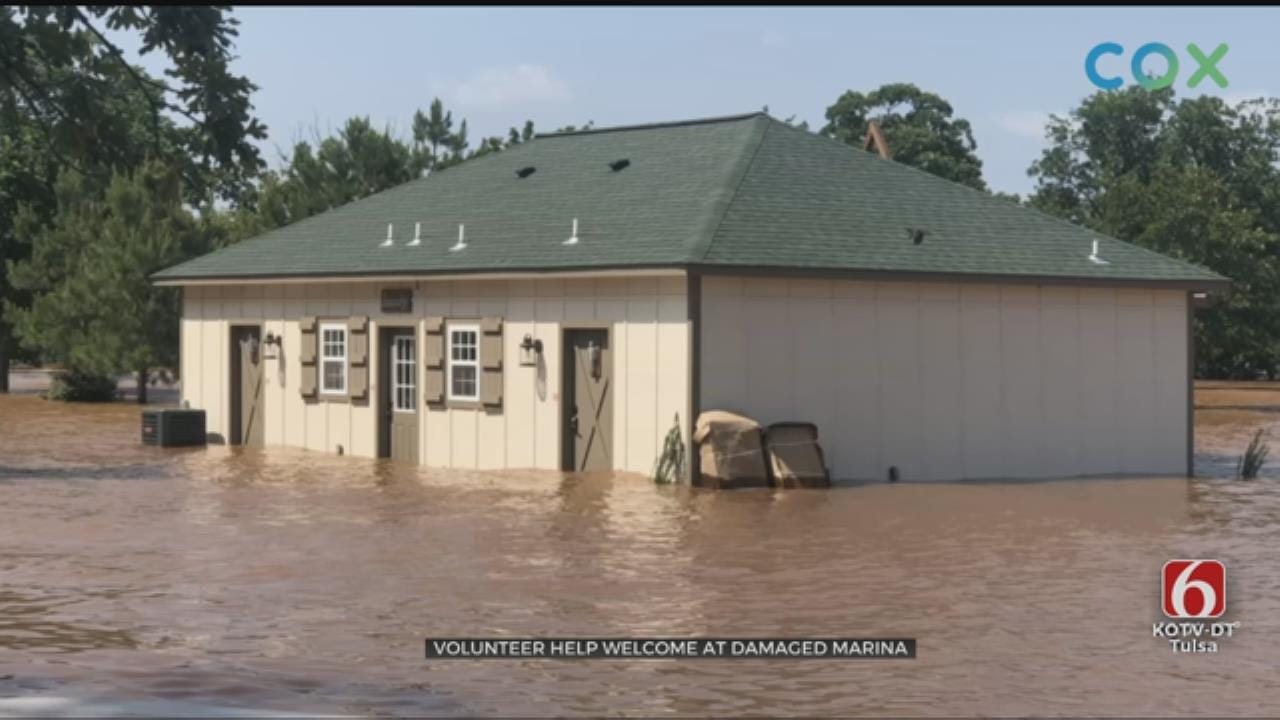 Flooded Marina On Keystone Lake Preparing For Summer
