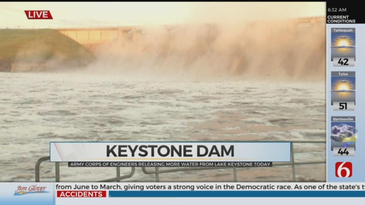 Army Corps Of Engineers Release More Water From Keystone Dam