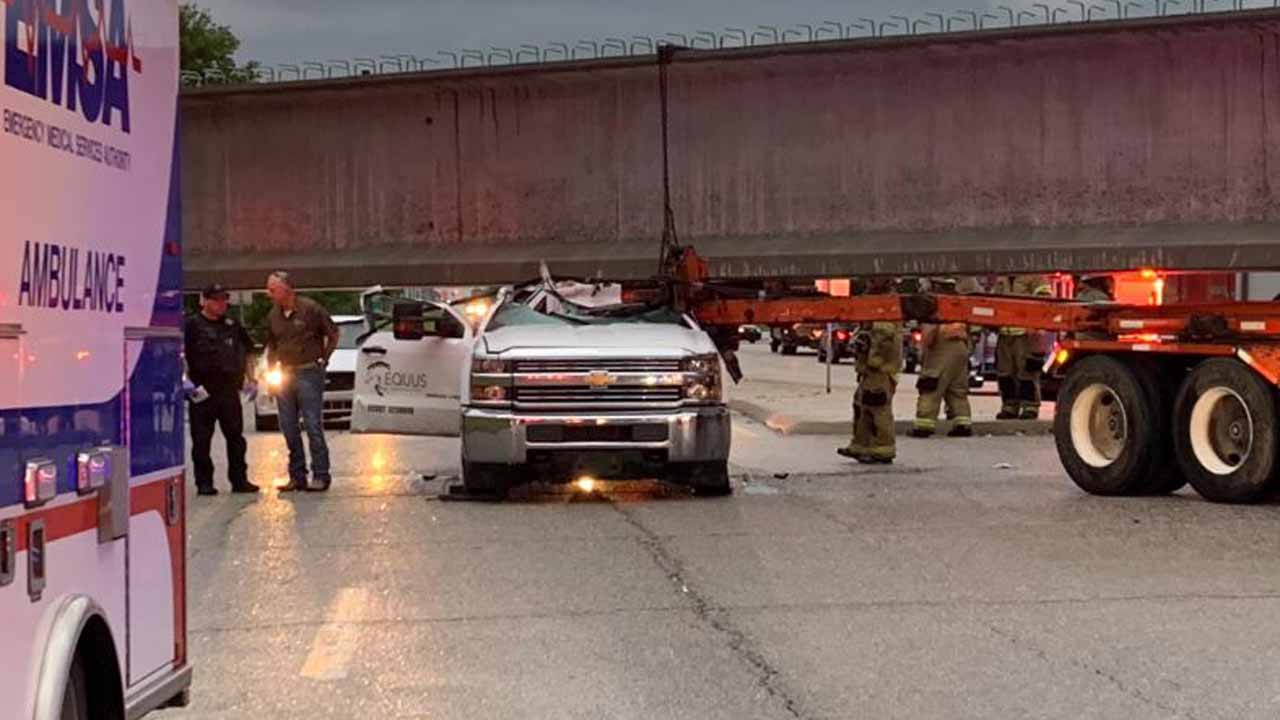 Pick Up Truck Driver Ok After Crash Involving Semi