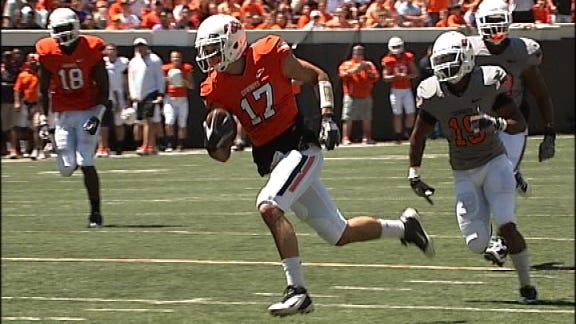 WR Charlie Moore Lights Up Stat Sheet In OSU Spring Game