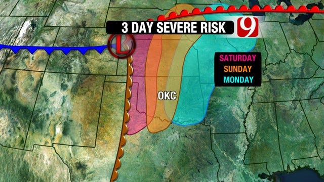 Strong Storm System Building On Approach To Oklahoma