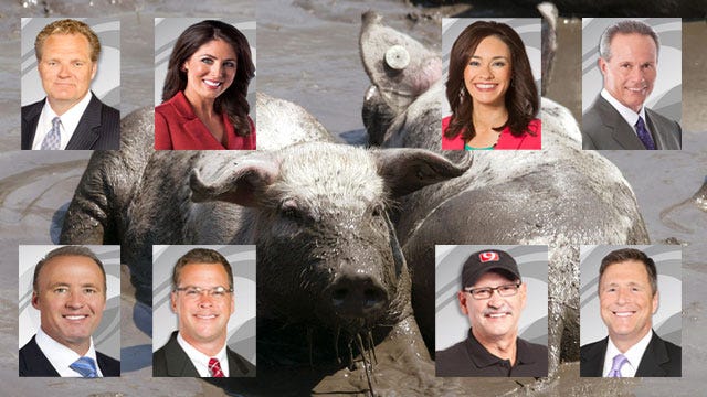 News 9 Anchors Ready To Pucker Up With Pig To Help Kids