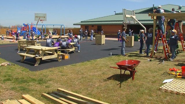 Volunteers Rebuild El Reno Playground Destroyed By Tornado