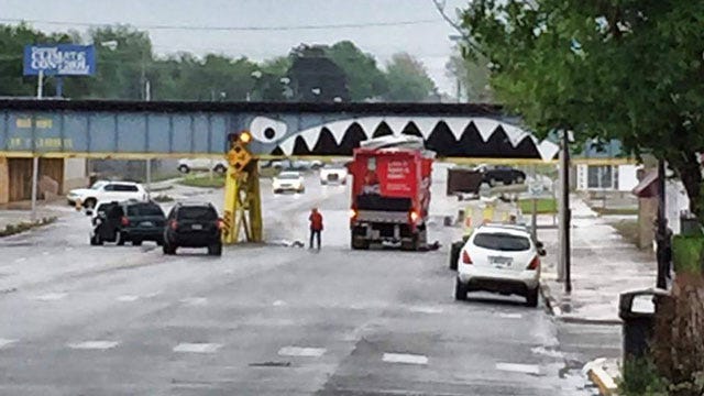 Another Semi Crashes Into Low Enid Railroad Bridge