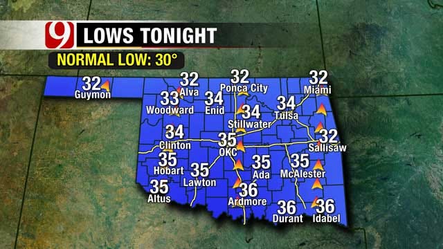 Chilly Temperatures And Gusty Winds Expected In Oklahoma