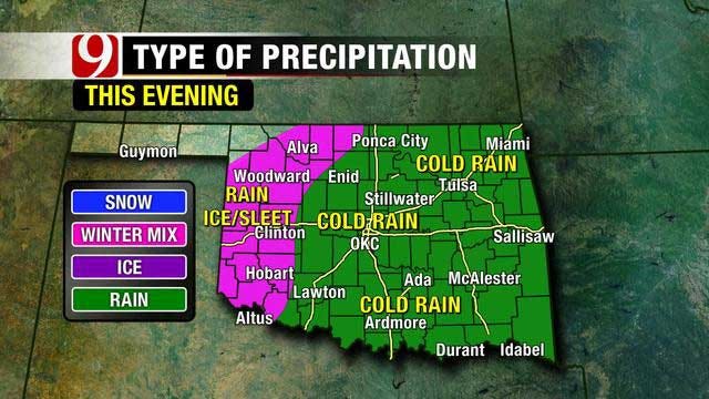 Light Rain Lingers, Cold Front Arrives Saturday In Oklahoma