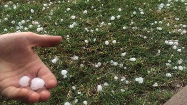 Fast-Moving Hail Storm Strafes Across OKC