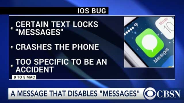 Specific Text Message Disables iPhones