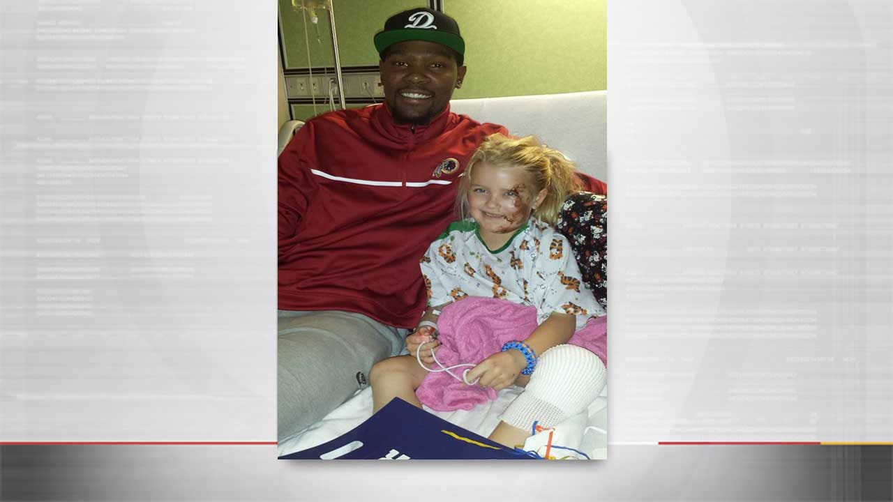 Thunder Players Visit OSU Crash Victims In Hospital