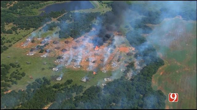 Firefighters On Scene Of Controlled Burn Near Coyle
