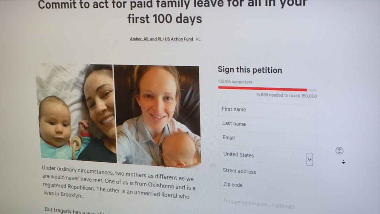 Oklahoma Mom Petitions For Paid Family Leave To Trump, Clinton Oklahoma Mom Petitions For Paid Family Leave To Trump, Clinton