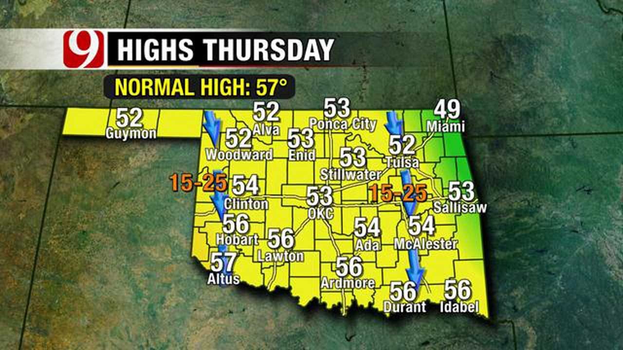 Rain To Move Into Eastern OK Tuesday Evening