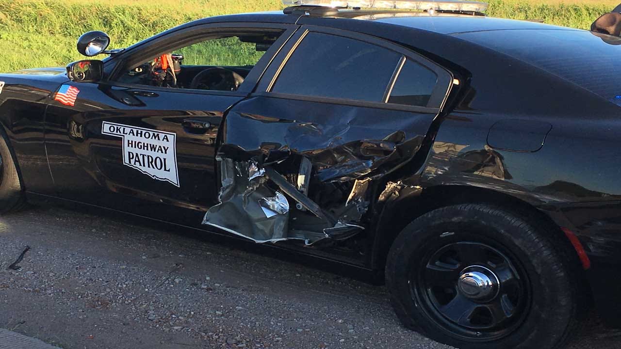 No Injuries After Semi Strikes OHP Trooper's Vehicle