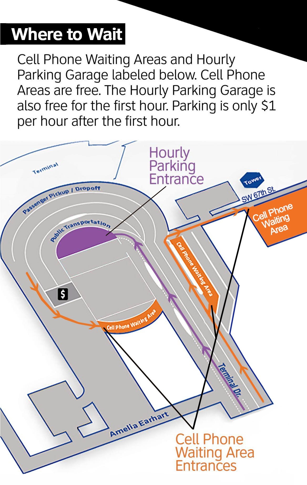 Airport Opens New Cell Phone Waiting Area Airport Opens New Cell Phone Waiting Area
