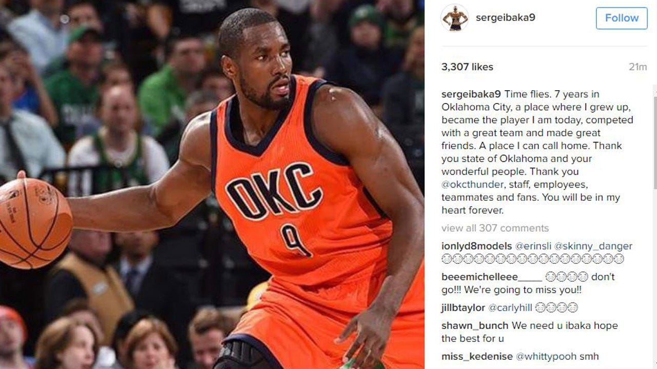 Thunder: Ibaka Posts Classy Farewell Note, Oladipo Expresses Excitement