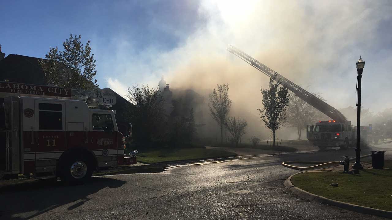 Multiple Fire Crews Battle Nichols Hills House Fire
