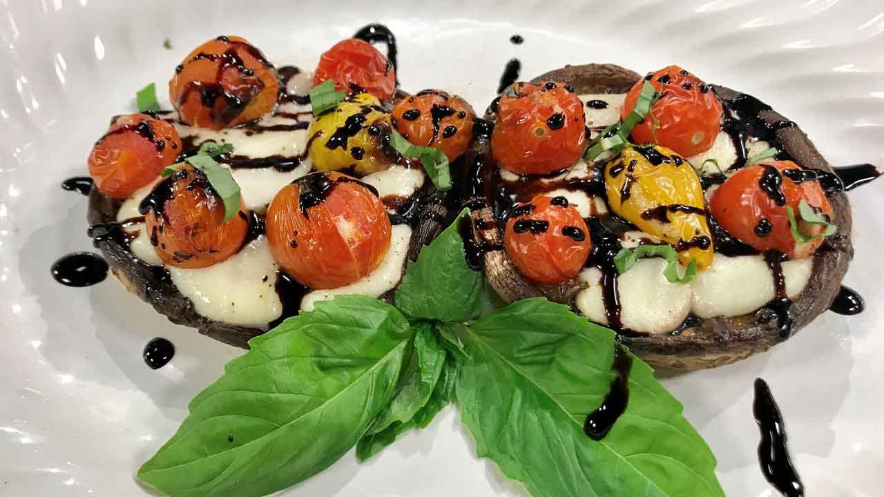 Caprese Stuffed Portabella Mushrooms