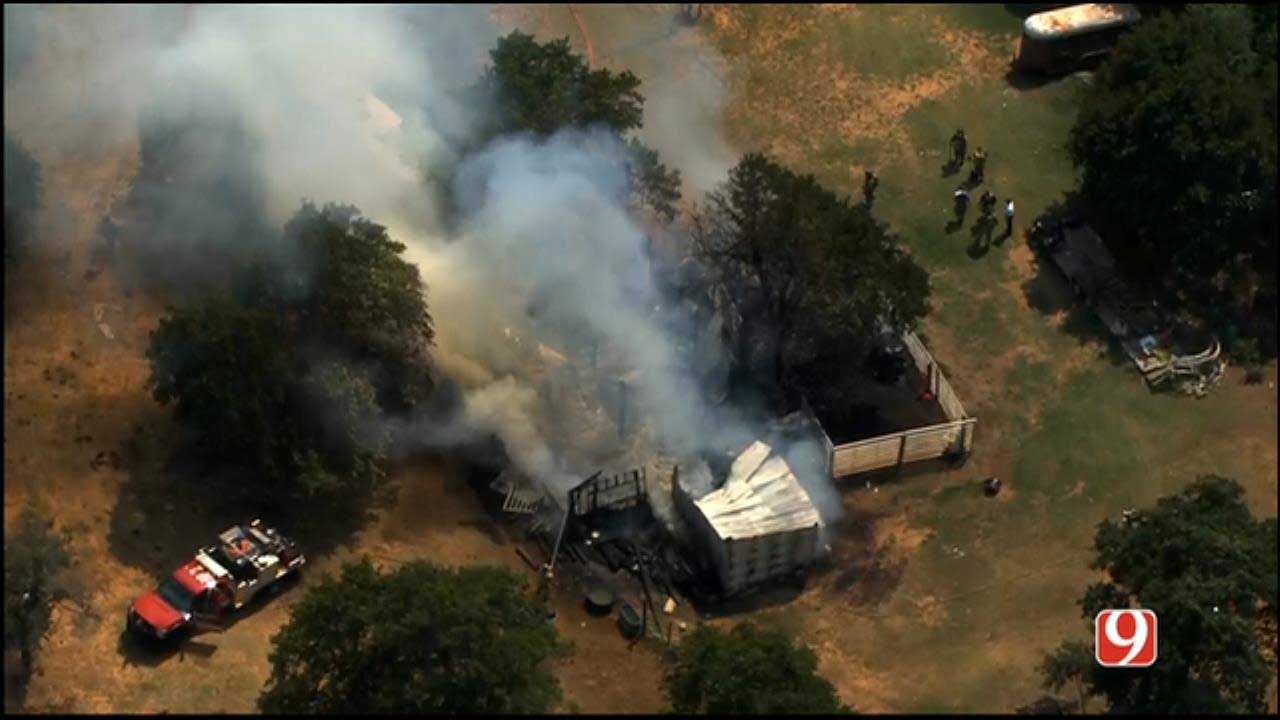 Crews Respond To Barn, Hay Fire In NE OKC