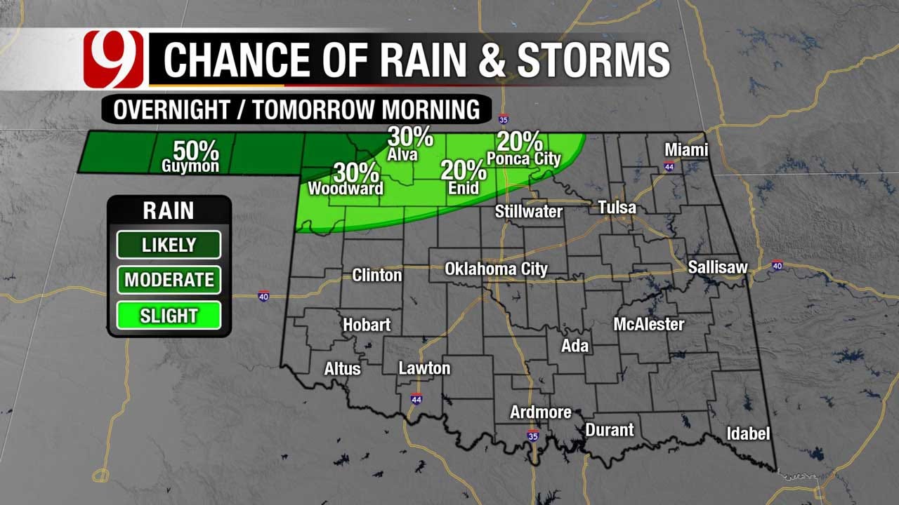 Partially Cloudy Skies Overnight In Central OK