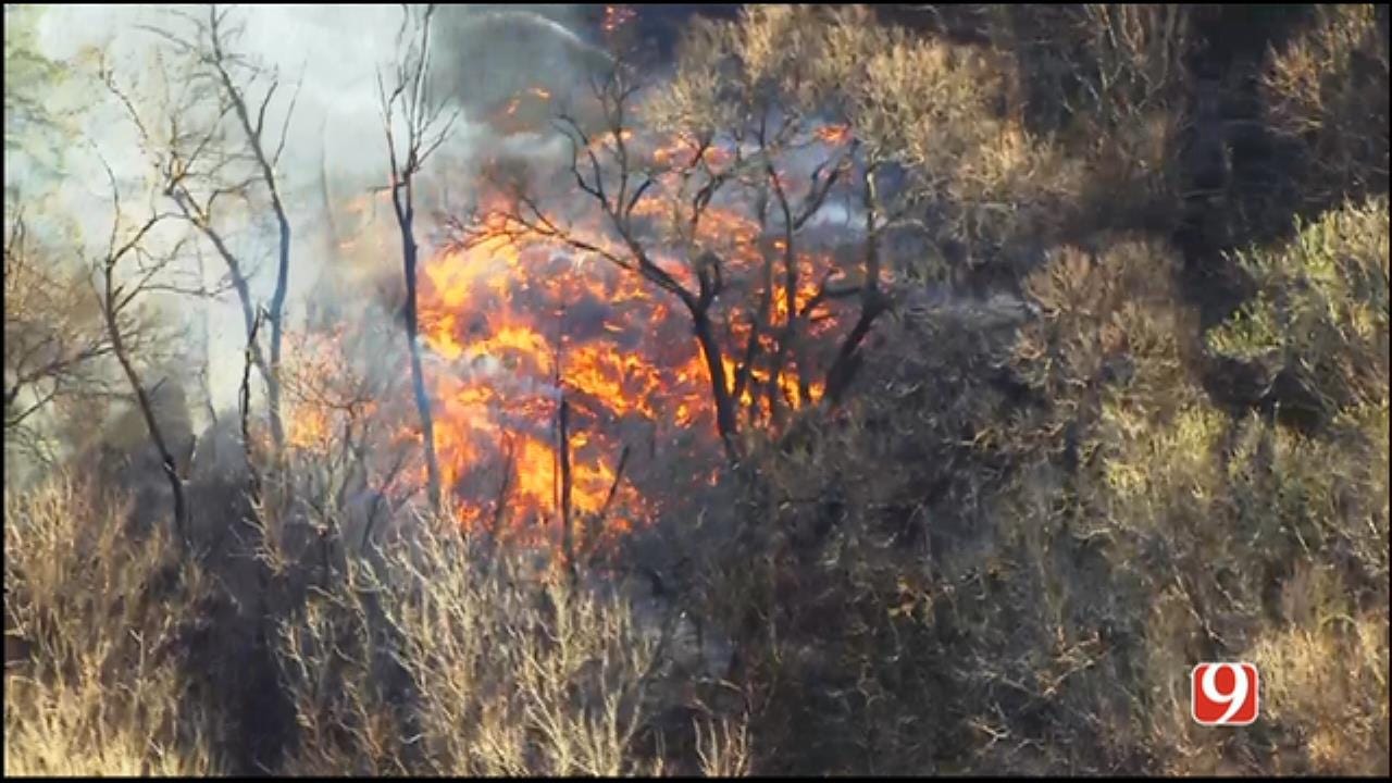 Crews Battle Small Grass Fire Near Guthrie
