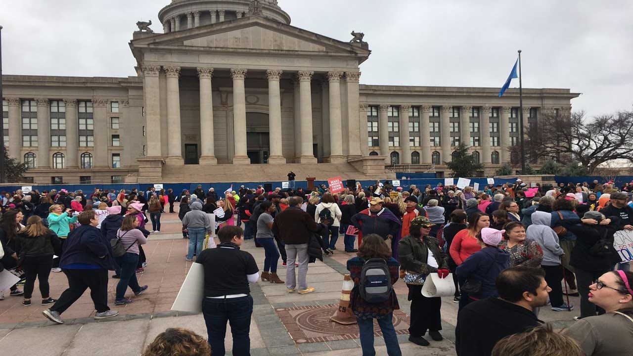 Thousands Rally For Women's March At State Capitol