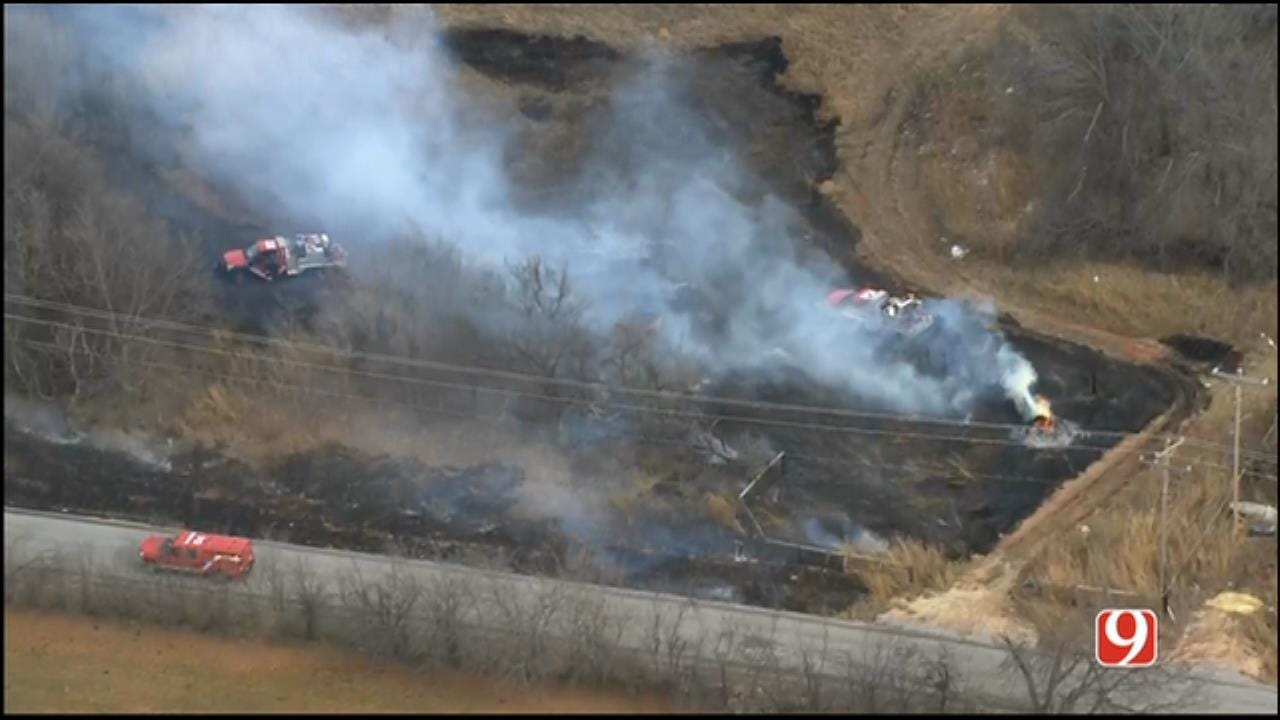 Crews Douse Wildfire In NW OKC