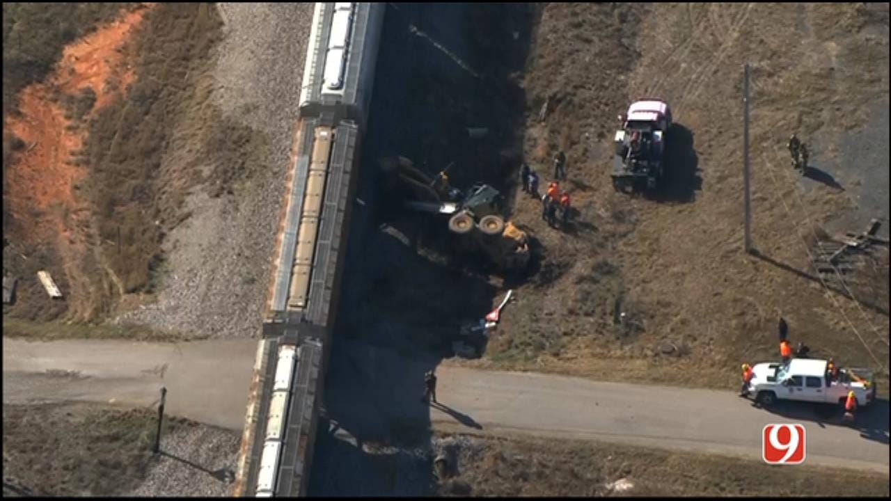 Road Grader Driver Injured In Collision With Train In Grady County
