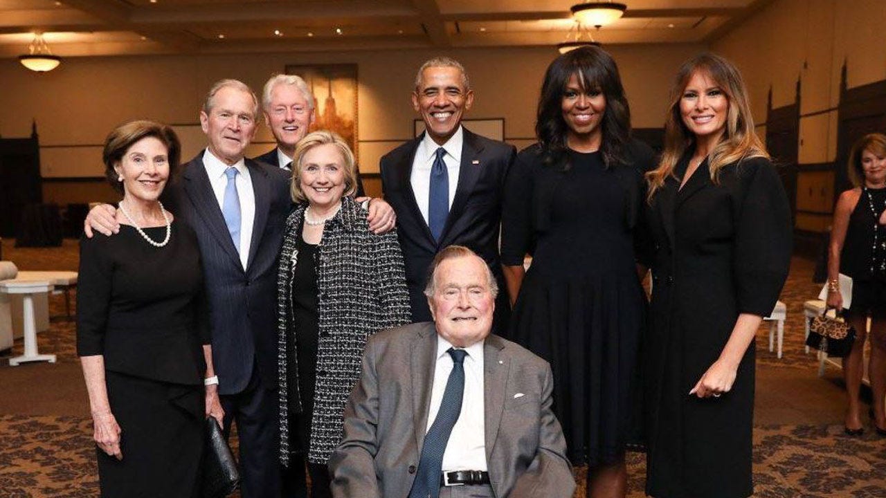 Former Presidents And First Ladies Display Solidarity At Barbara Bush's ...